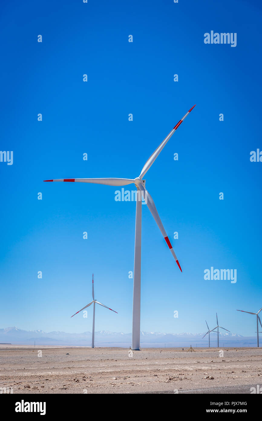 Wind mills in the Atacama desert Stock Photo - Alamy