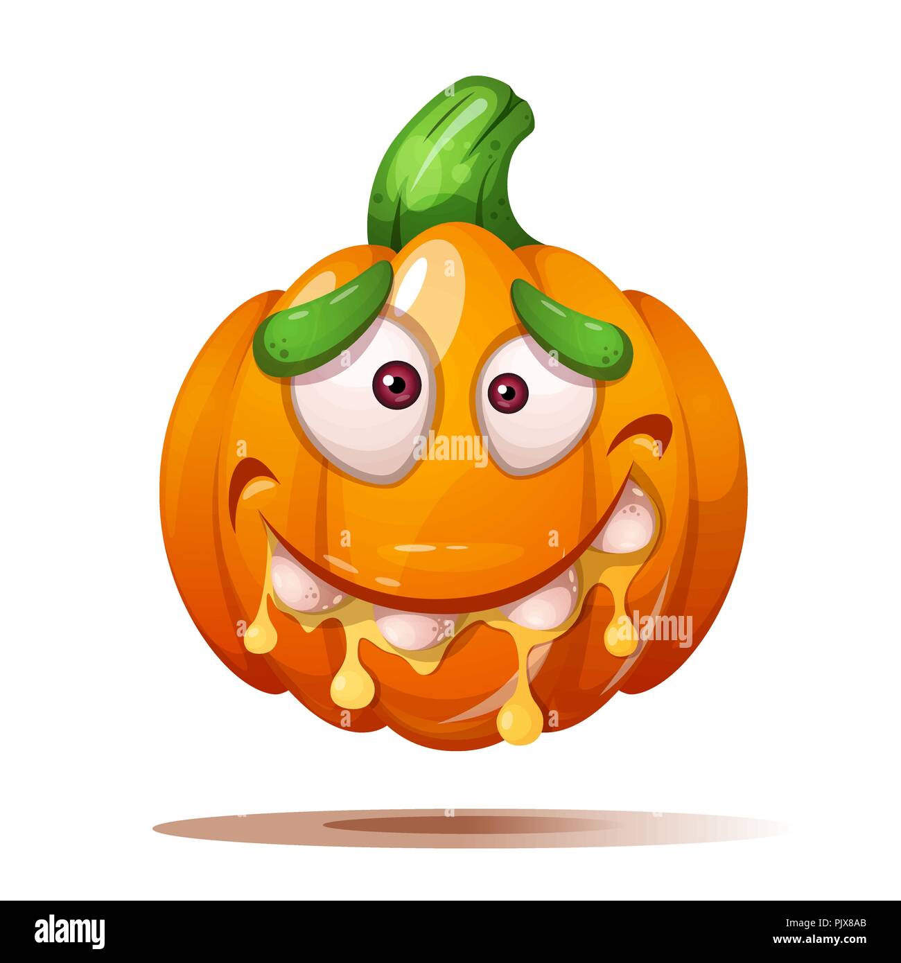 Cute, funny, crazy pumpkin characters. Halloween illustration Stock ...
