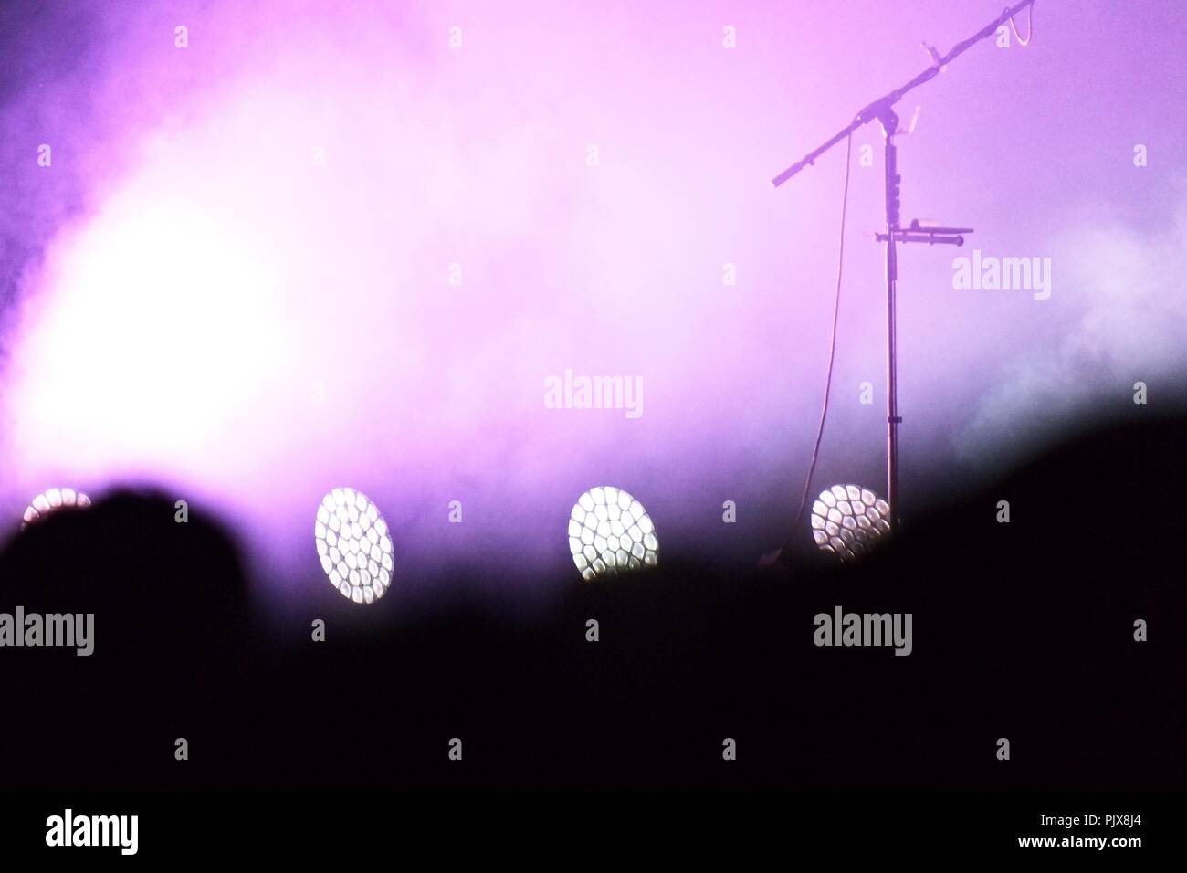 Music under lights hi-res stock photography and images - Alamy