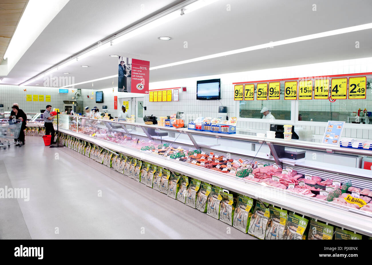 The Carrefour supermarket in Houthalen (Belgium, 27/05/2011 Stock Photo ...