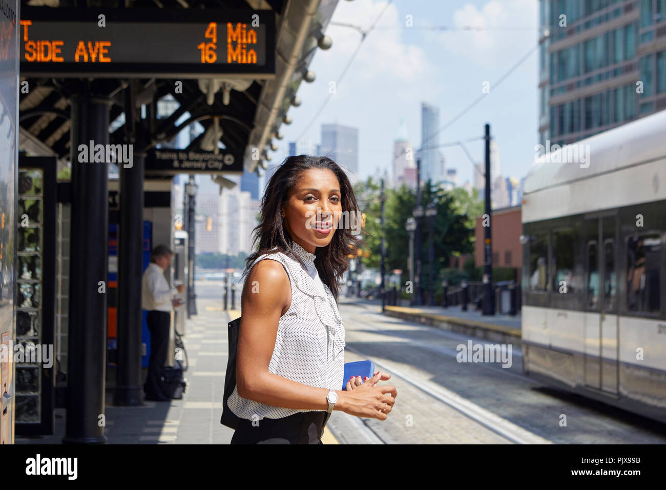 Dot matrix train timetable information display hi-res stock photography ...