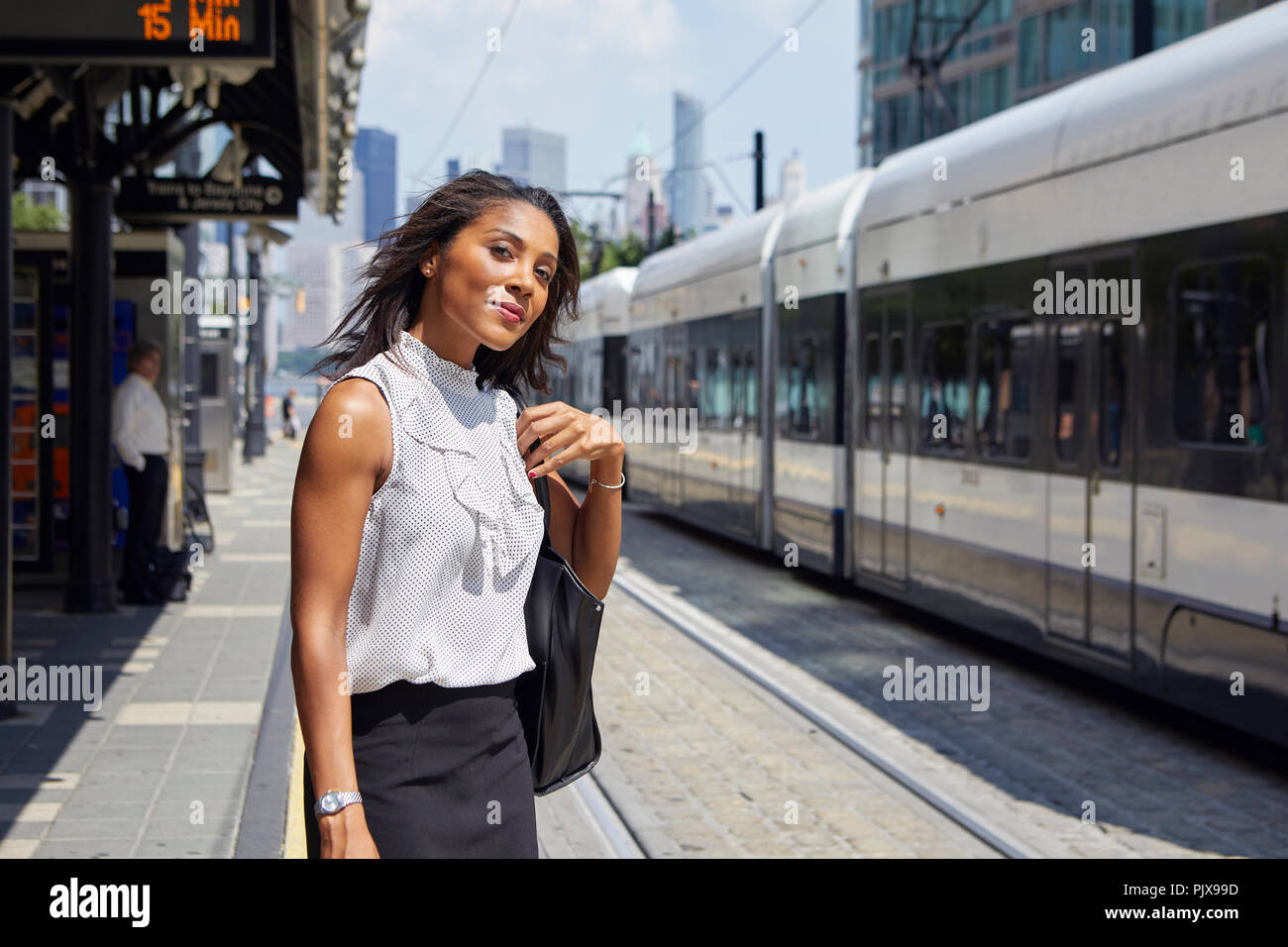 Dot matrix train timetable information display hi-res stock photography ...