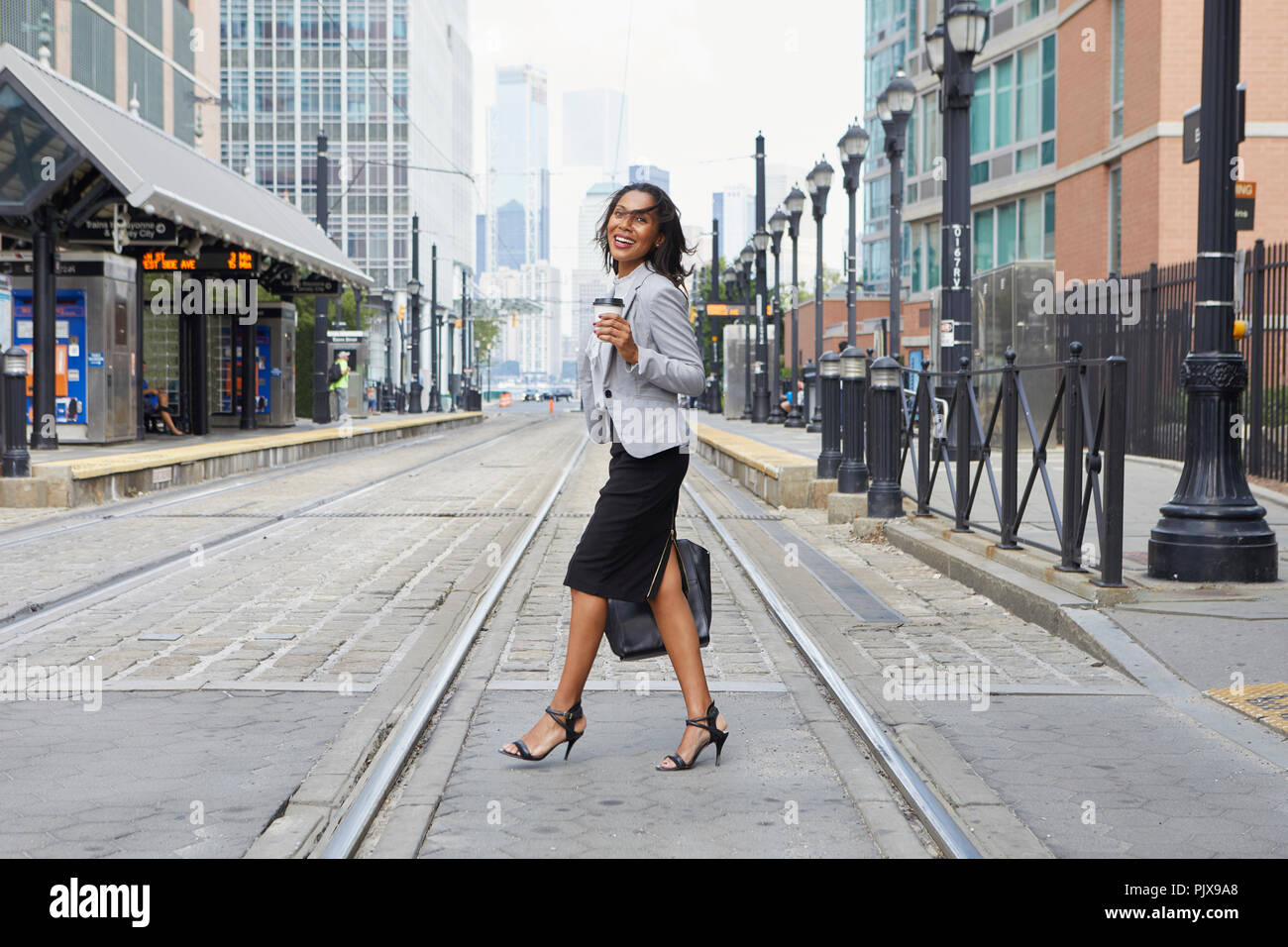 Light rail crossing hi-res stock photography and images - Alamy
