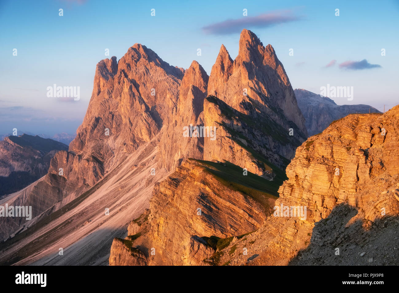 High mountains in the Dolomite alps, Italy. Beautiful natural landscape ...