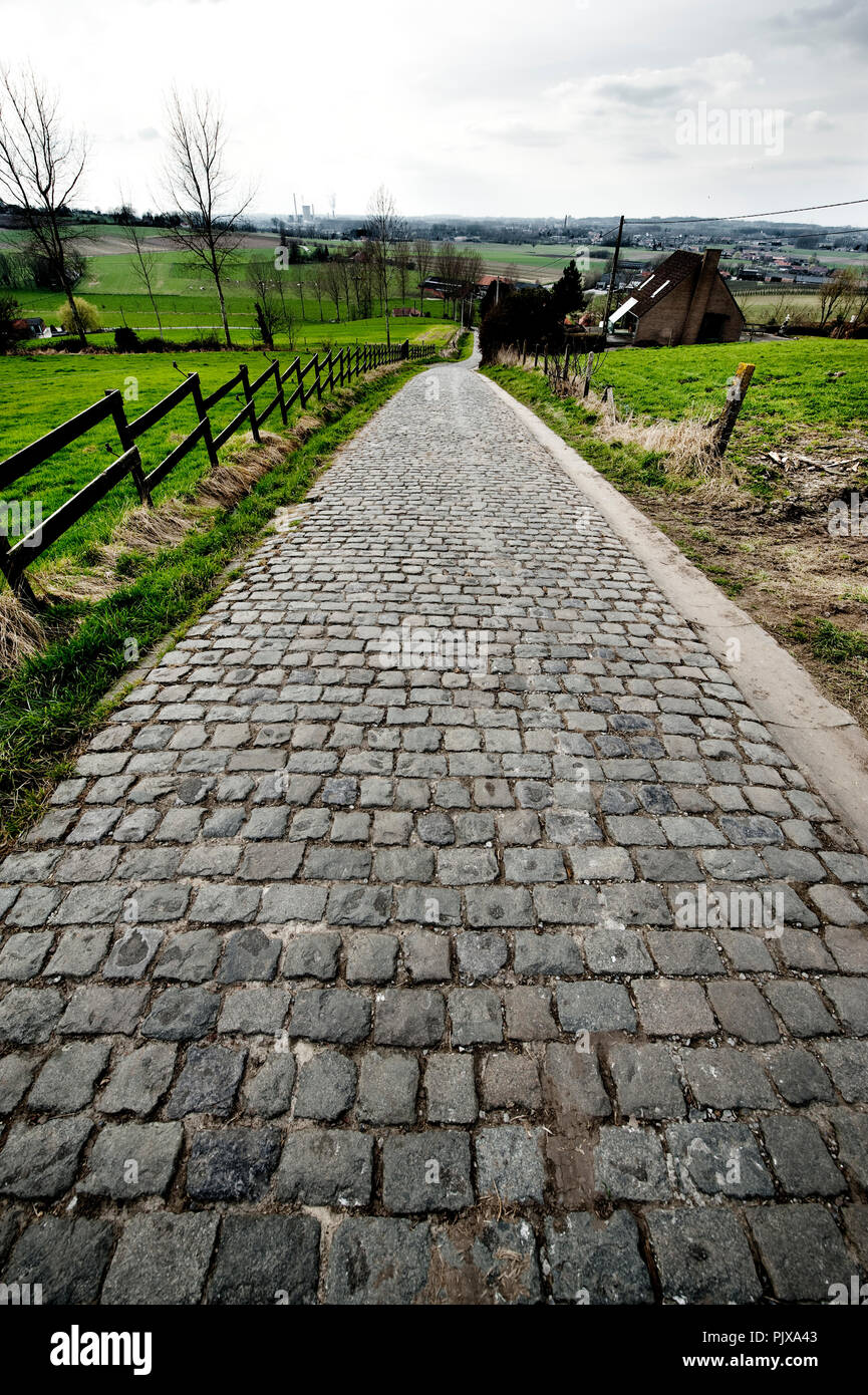 The Paterberg hill in Kluisbergen, one of the steepest hills on the ...