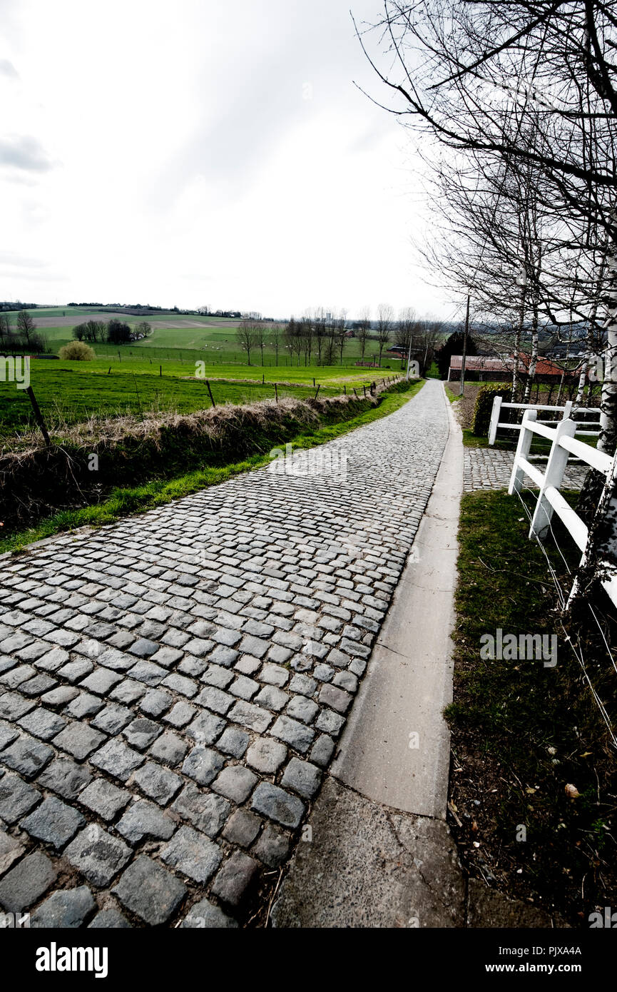 The Paterberg hill in Kluisbergen, one of the steepest hills on the ...