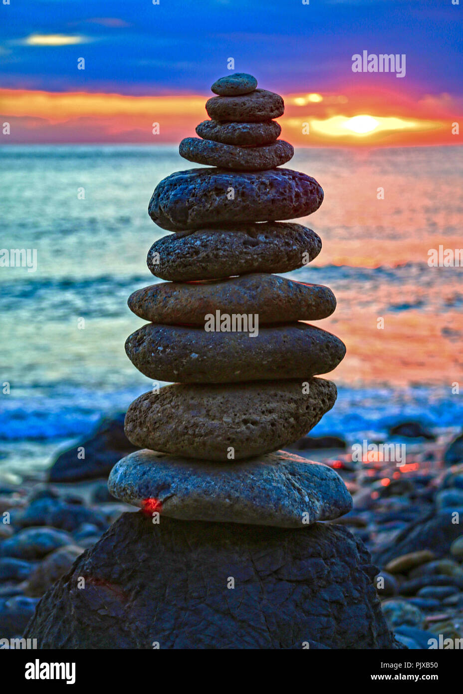 Rock formations and Cairns Stock Photo - Alamy