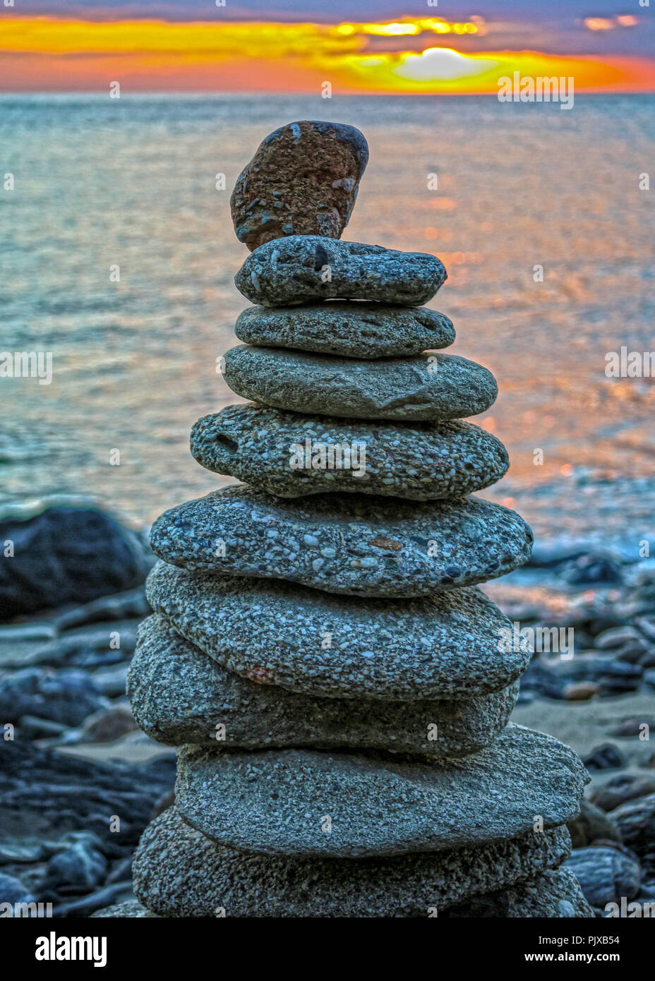 Rock formations and Cairns Stock Photo - Alamy
