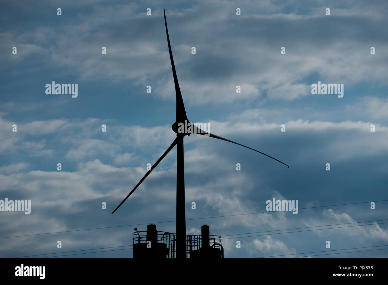 The construction of four windmills along the E17 motorway near Kortrijk ...