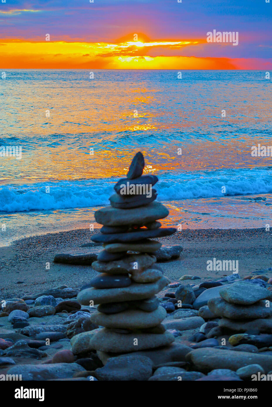 Rock formations and Cairns Stock Photo - Alamy