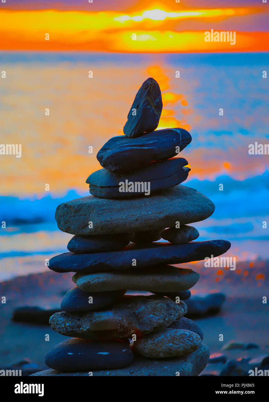 Rock formations and Cairns Stock Photo - Alamy
