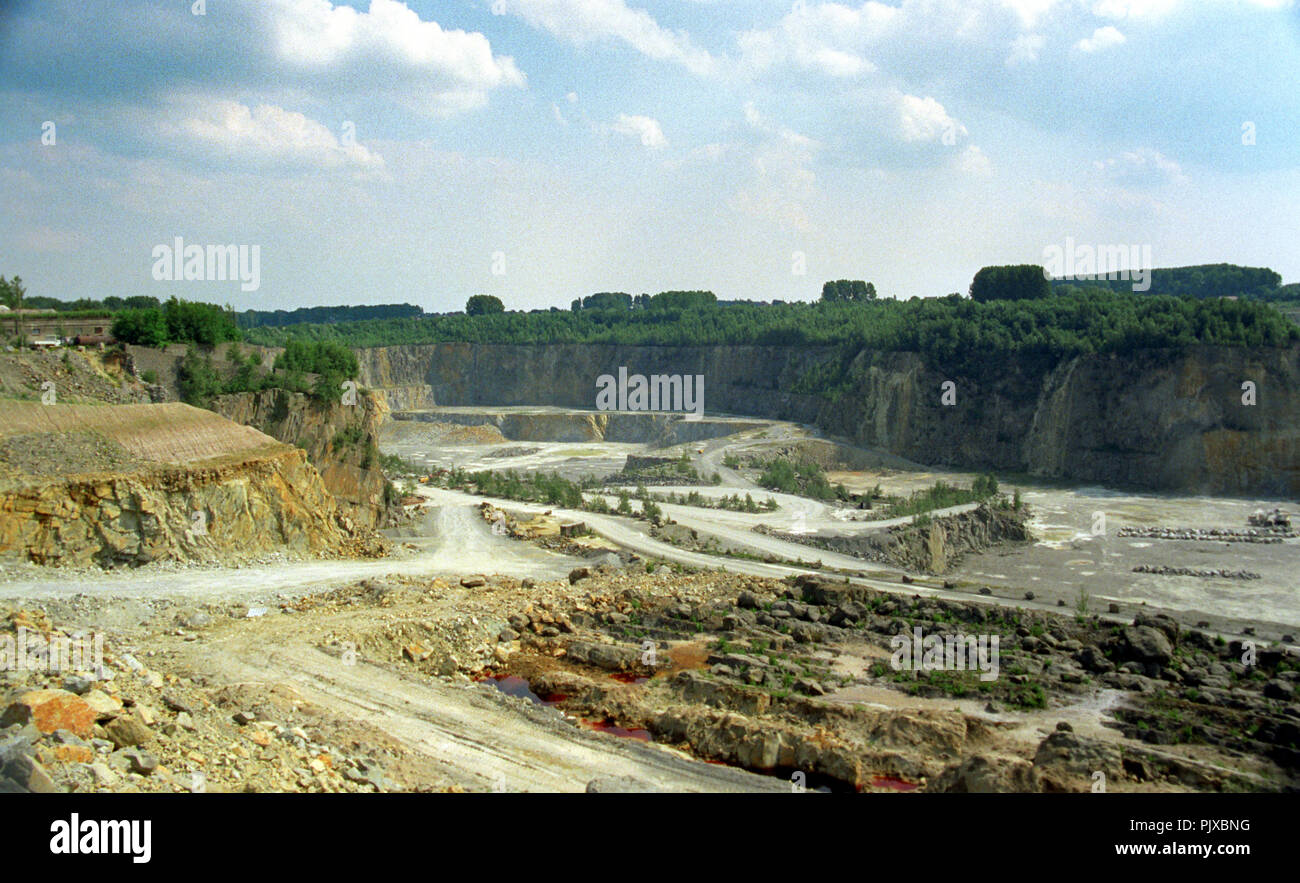 The Cosyns porphyry quarry in Lessines (Belgium, 05/1993 Stock Photo ...