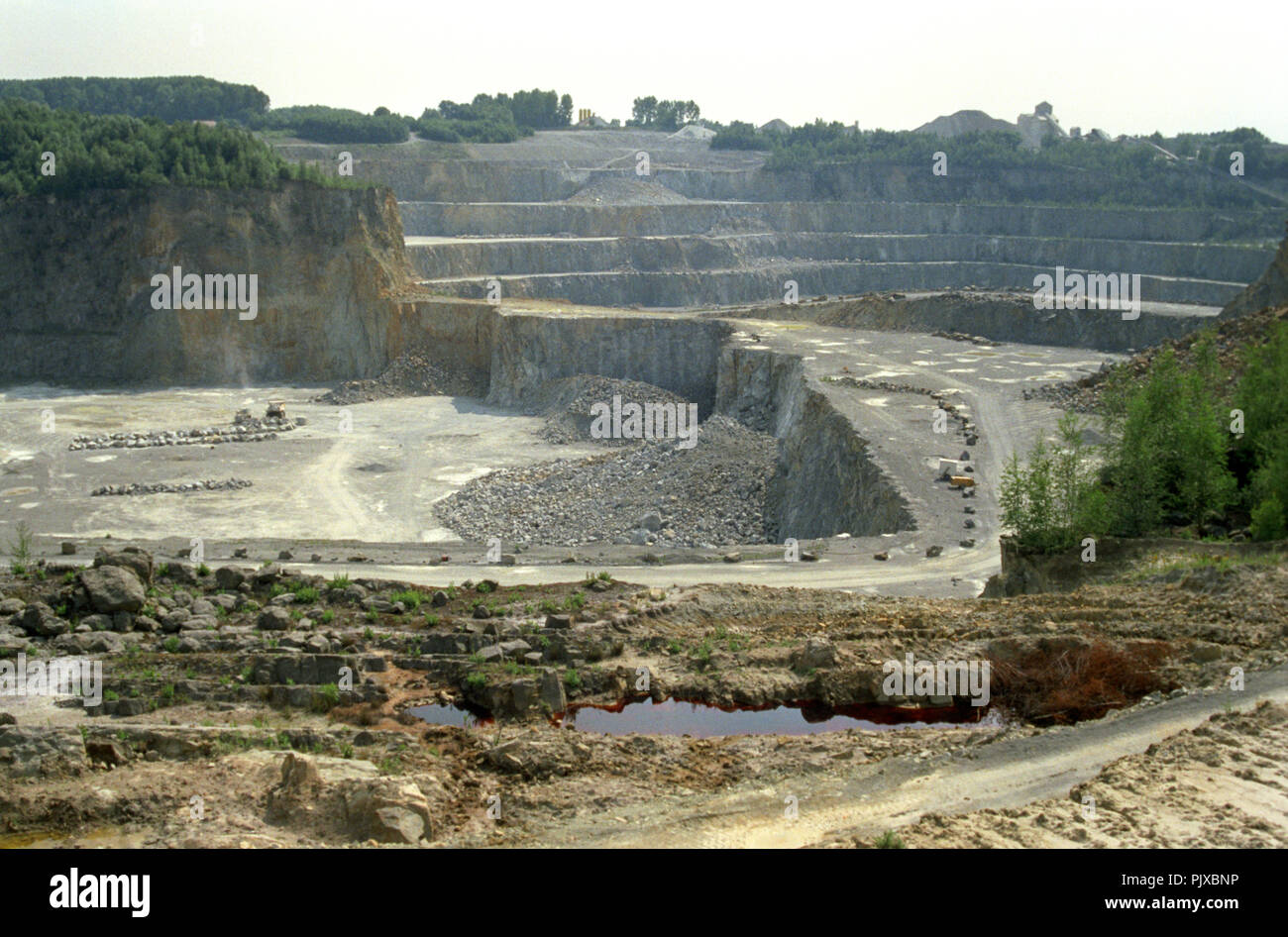 The Cosyns porphyry quarry in Lessines (Belgium, 05/1993 Stock Photo ...