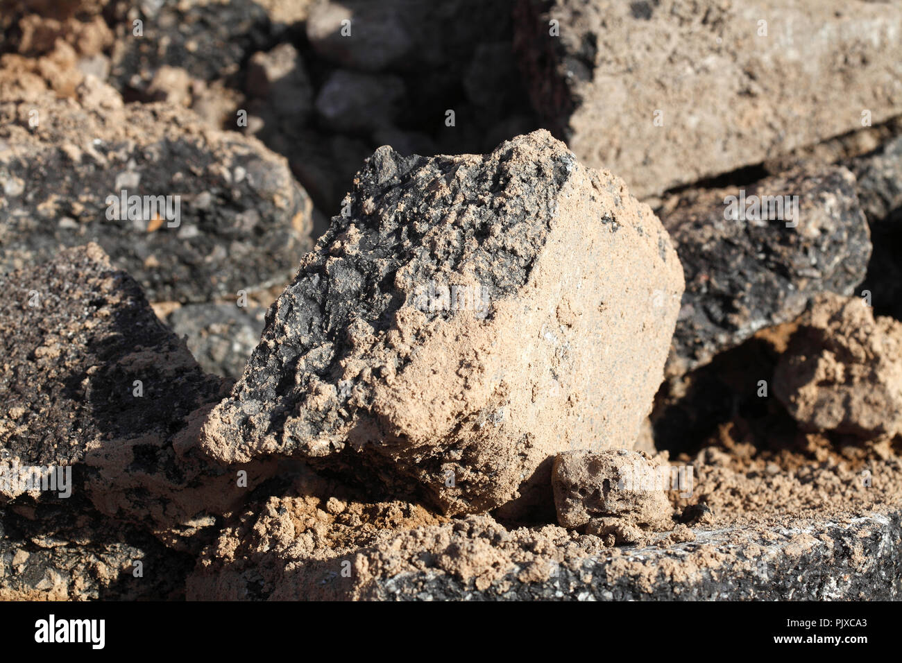 Building rubble with building block Stock Photo - Alamy