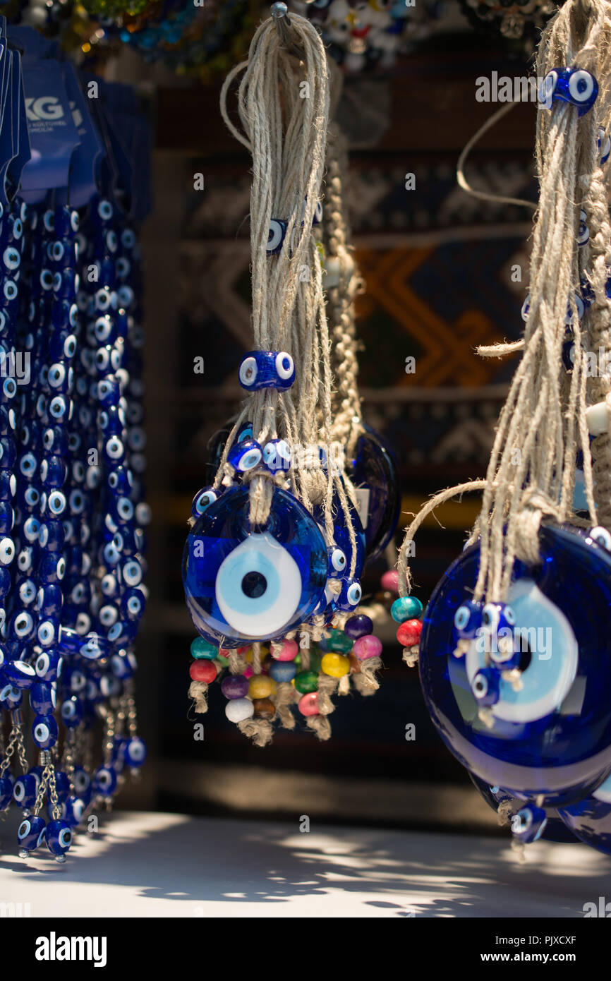 Evil eye bead as Amulet souvenir from Turkey Stock Photo - Alamy