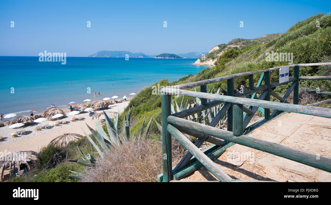 Turtle beach Gerakas at island Zakynthos Stock Photo - Alamy