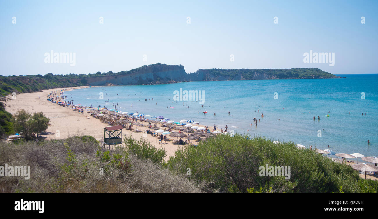 Turtle beach Gerakas at island Zakynthos Stock Photo - Alamy
