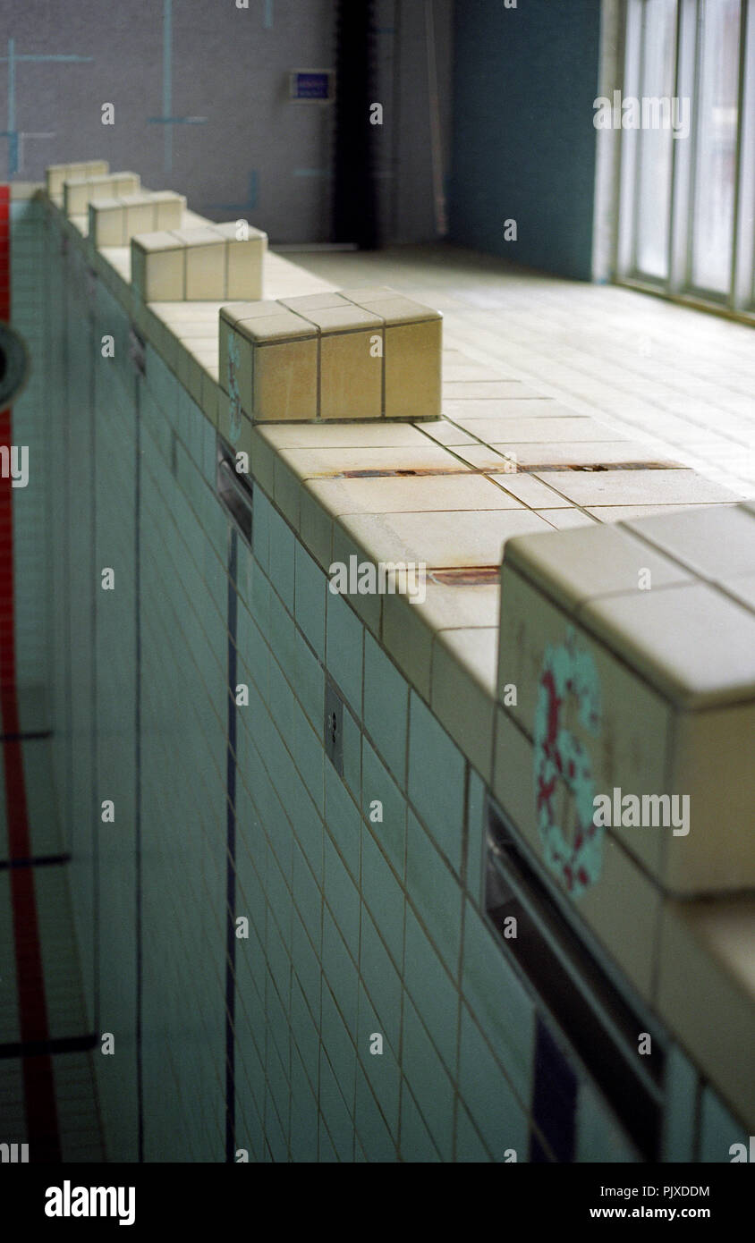 Inside the former public swimming pool in Leuven, designed in 1958 by ...