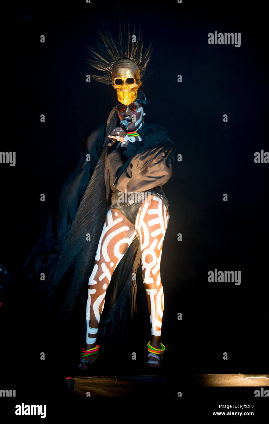 Grace Jones at Bestival 2018 , Lulworth Castle, Wareham, Dorset, UK ...