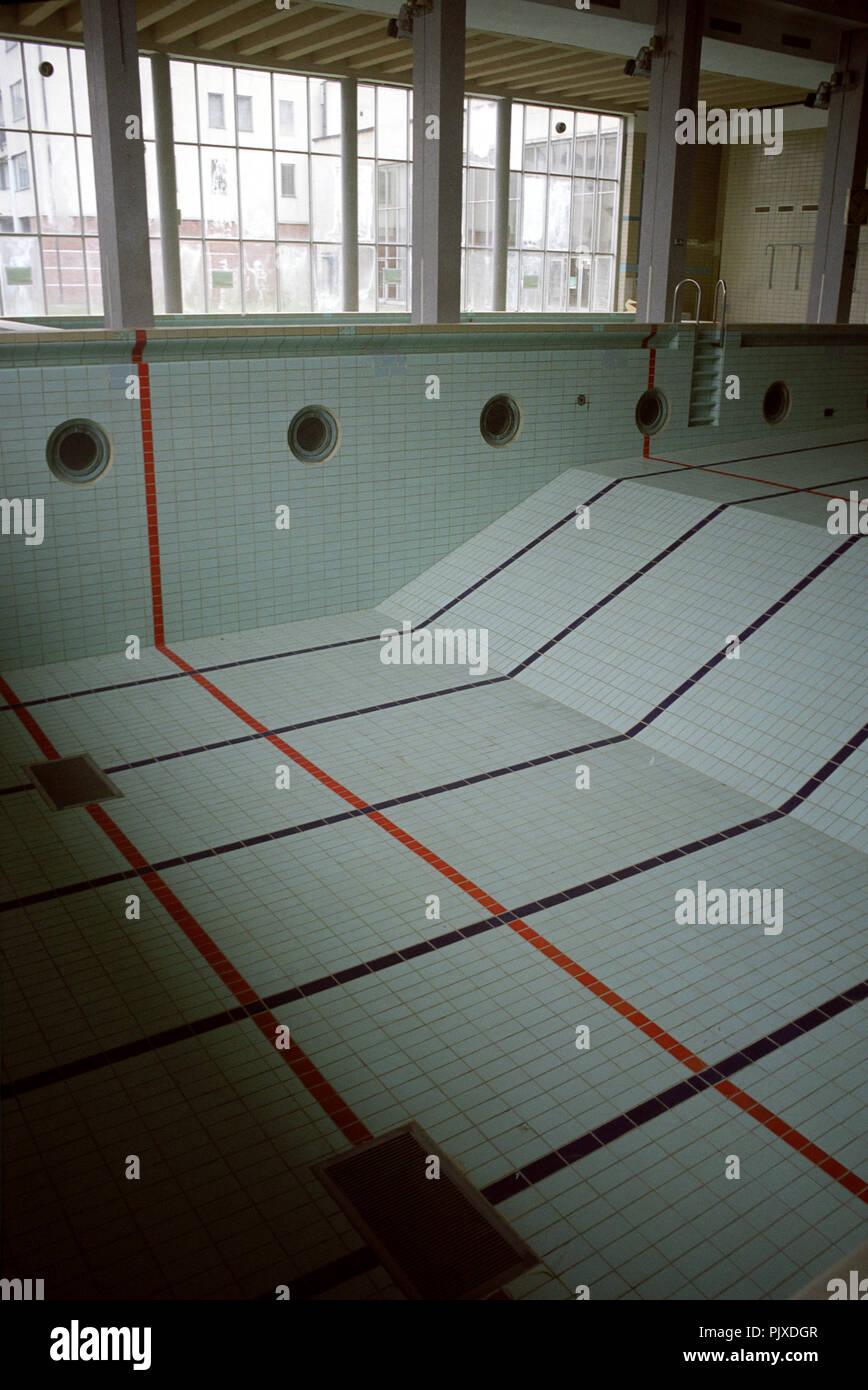 Inside the former public swimming pool in Leuven, designed in 1958 by ...