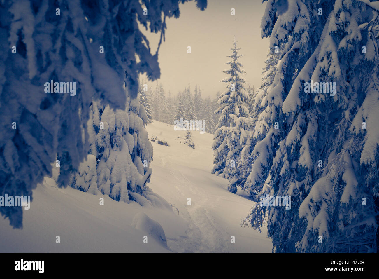 Retro style snow background hi-res stock photography and images - Alamy