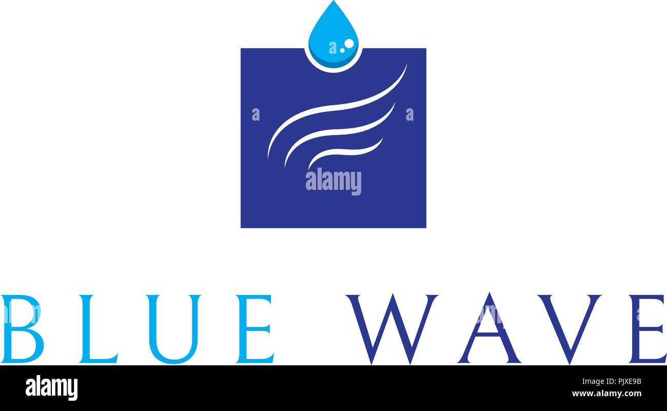 Blue wave vector logo image Stock Vector Image & Art - Alamy