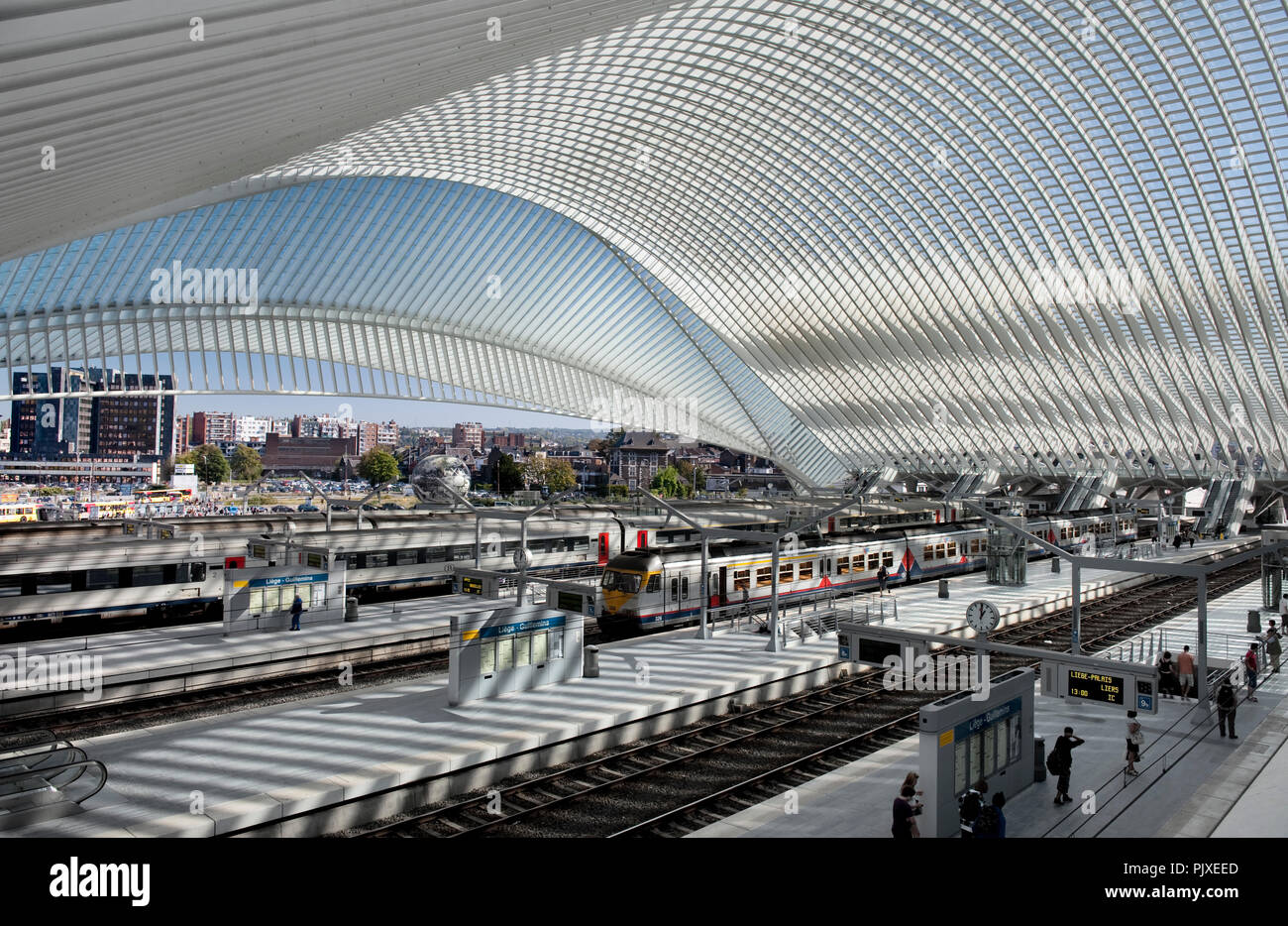 The Liège-Guillemins railway station in Liège, designed by Santiago ...