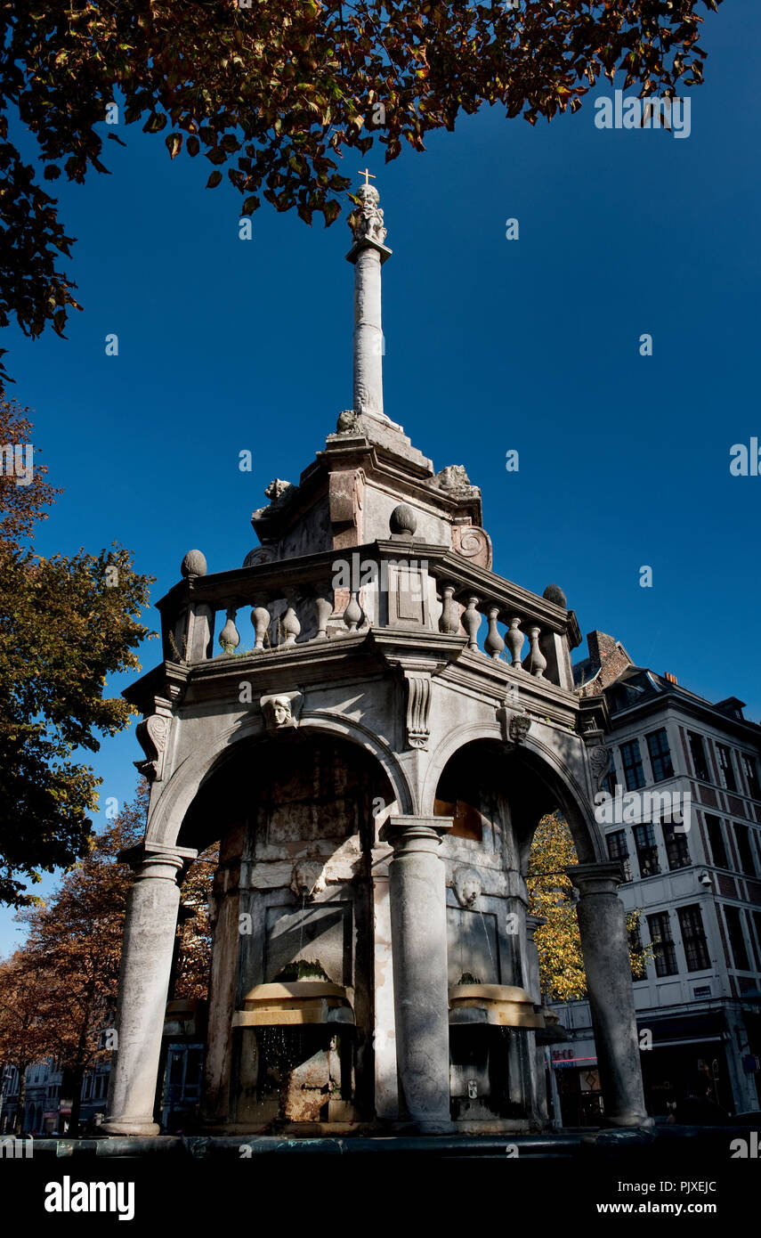 The historical Le Perron monument in Liège, once the symbol of justice ...
