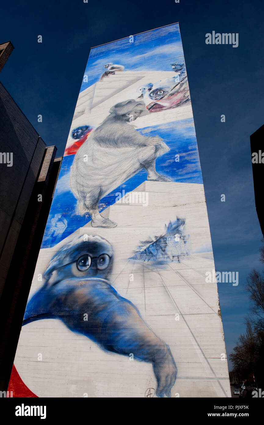 The "Qu’est-ce qu’un intellectuel ?" wall painting from Roger Somville ...