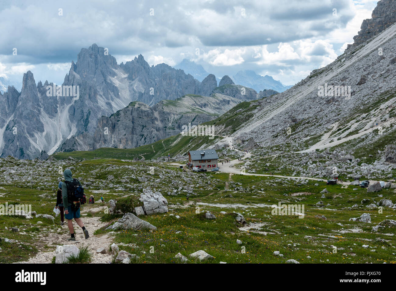 Rugged Mountain Ranges in Tre Cima Natural Park Area in the Italian ...