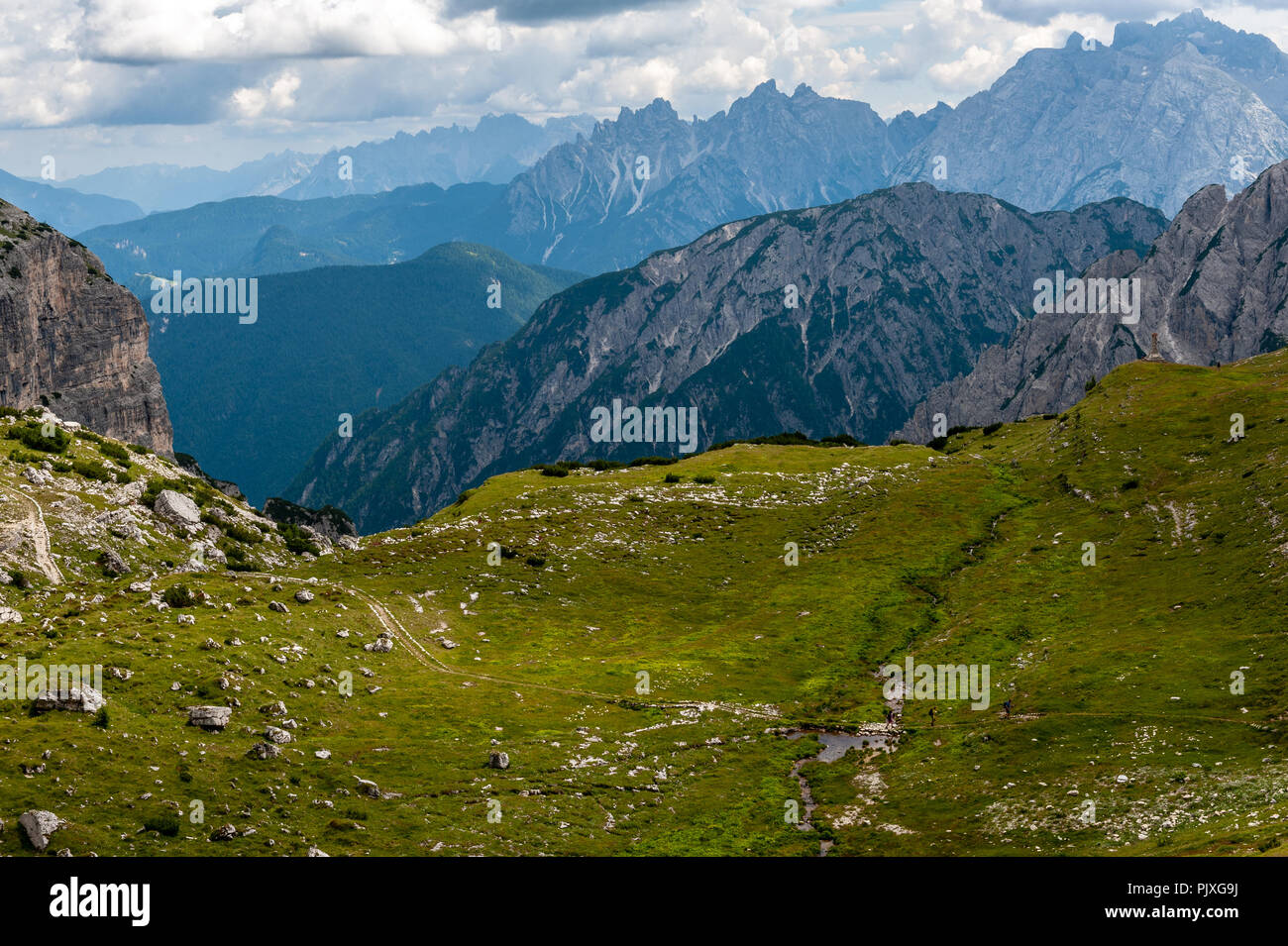 Rugged Mountain Ranges in Tre Cima Natural Park Area in the Italian ...