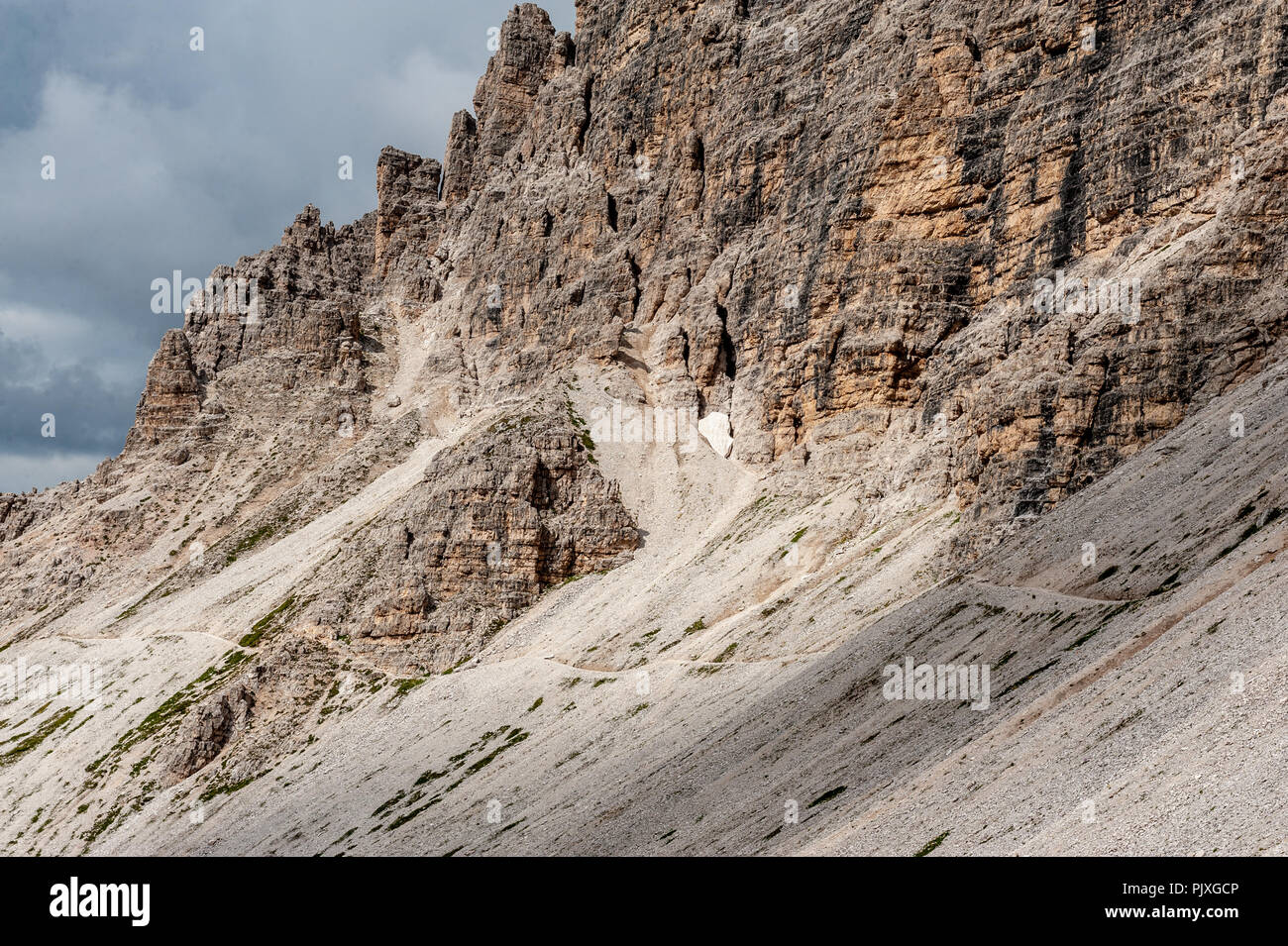 Rugged Mountain Ranges in Tre Cima Natural Park Area in the Italian ...