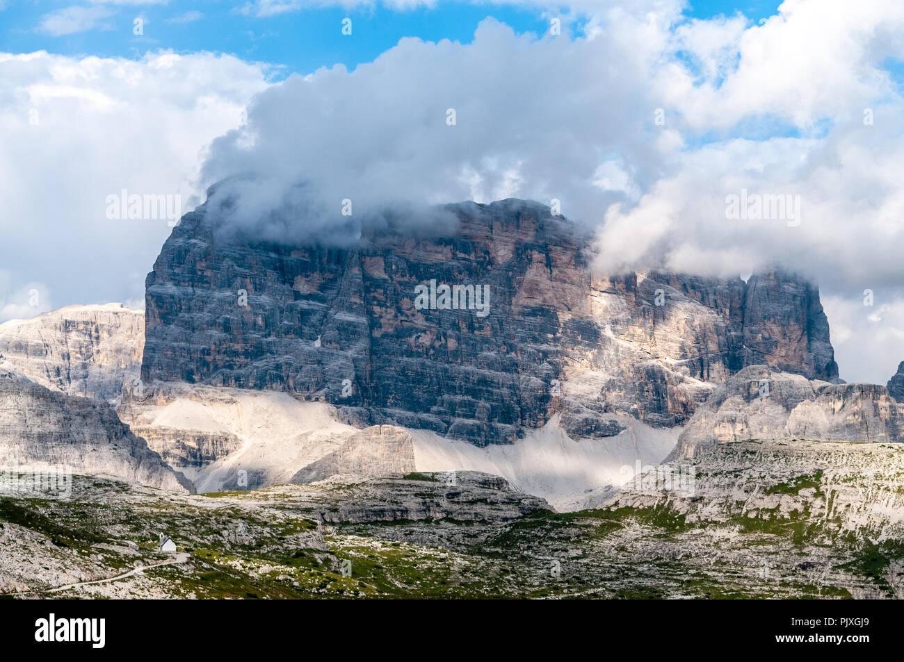Rugged Mountain Ranges in Tre Cima Natural Park Area in the Italian ...