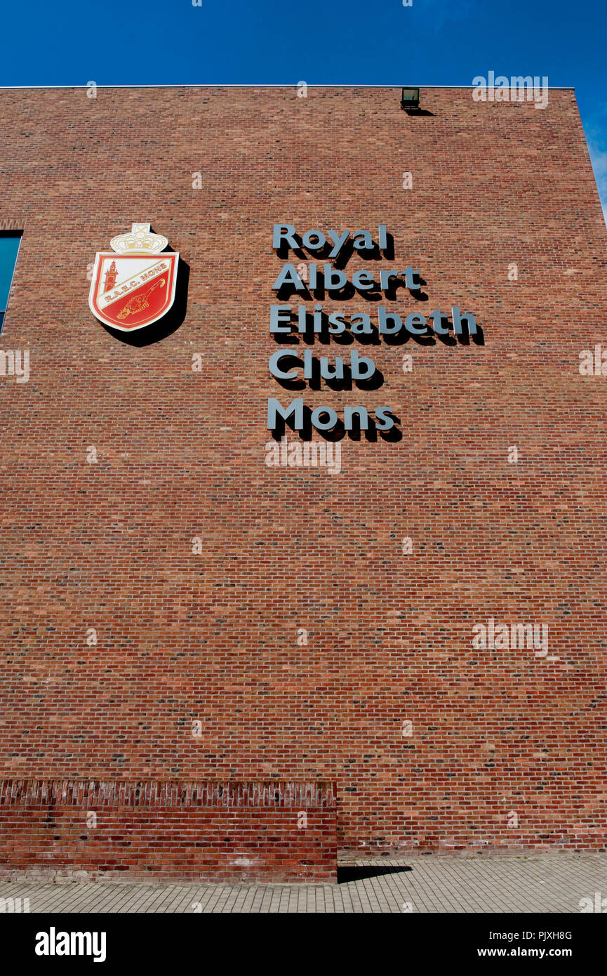 The Royal Albert Elisabeth Club footbal club in Mons (Belgium, 19/03 ...
