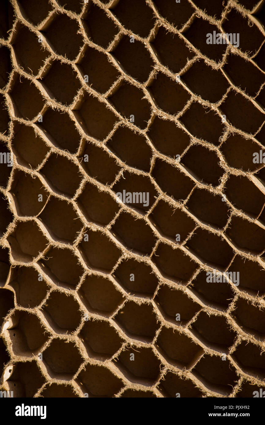 Corrugated cardboard edges texture as an Industrial background Stock ...