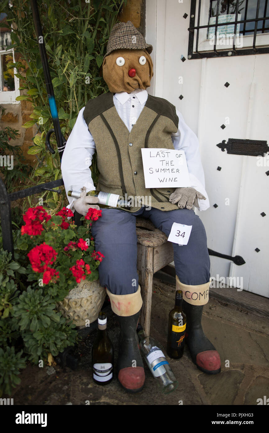 A WW1 women's land army scarecrow on display at Harpole Villiage in ...