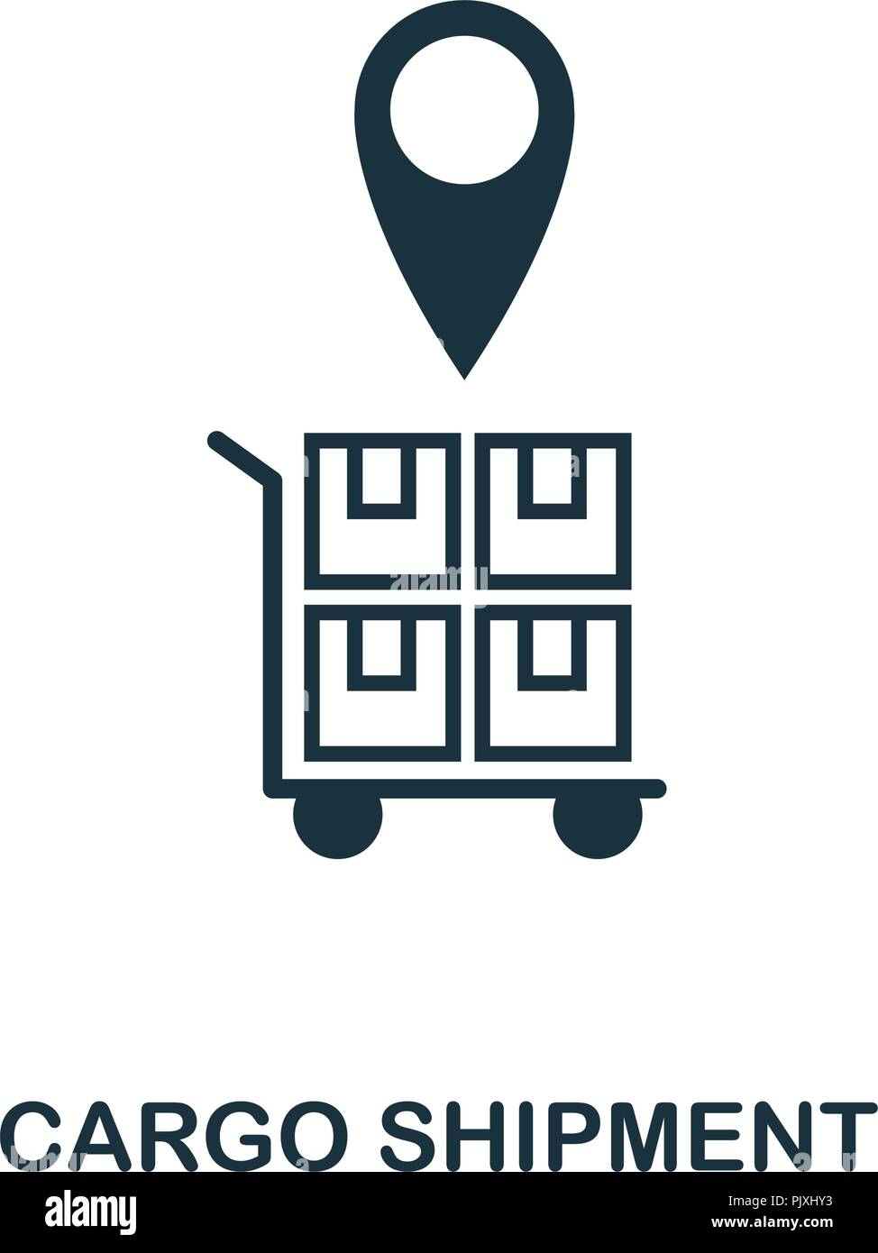 Cargo Shipment icon. Monochrome style design from logistics delivery ...