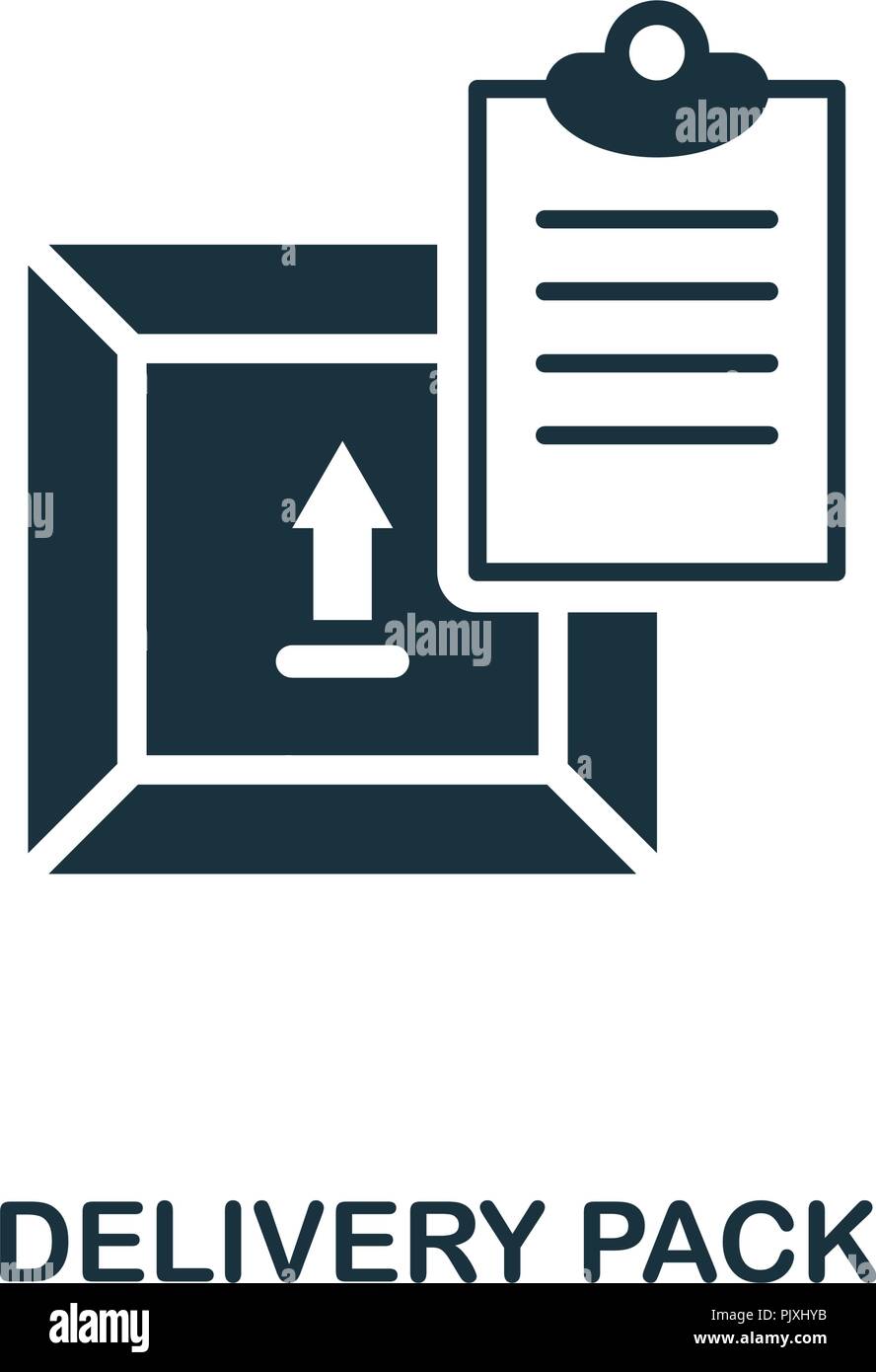 Delivery Pack icon. Monochrome style design from logistics delivery ...