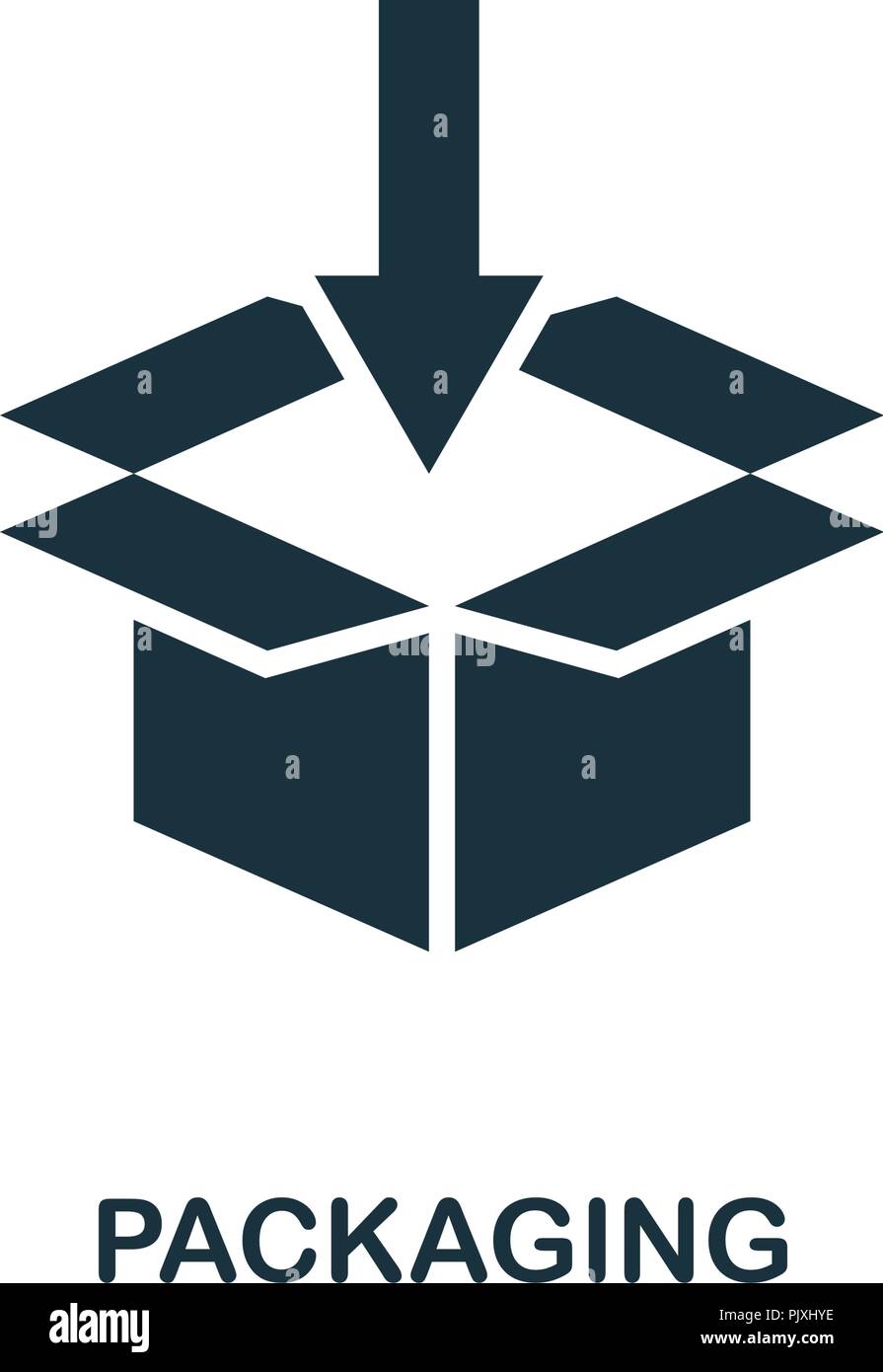 Packaging icon. Monochrome style design from logistics delivery ... Packaging icon. Monochrome style design from logistics delivery ...