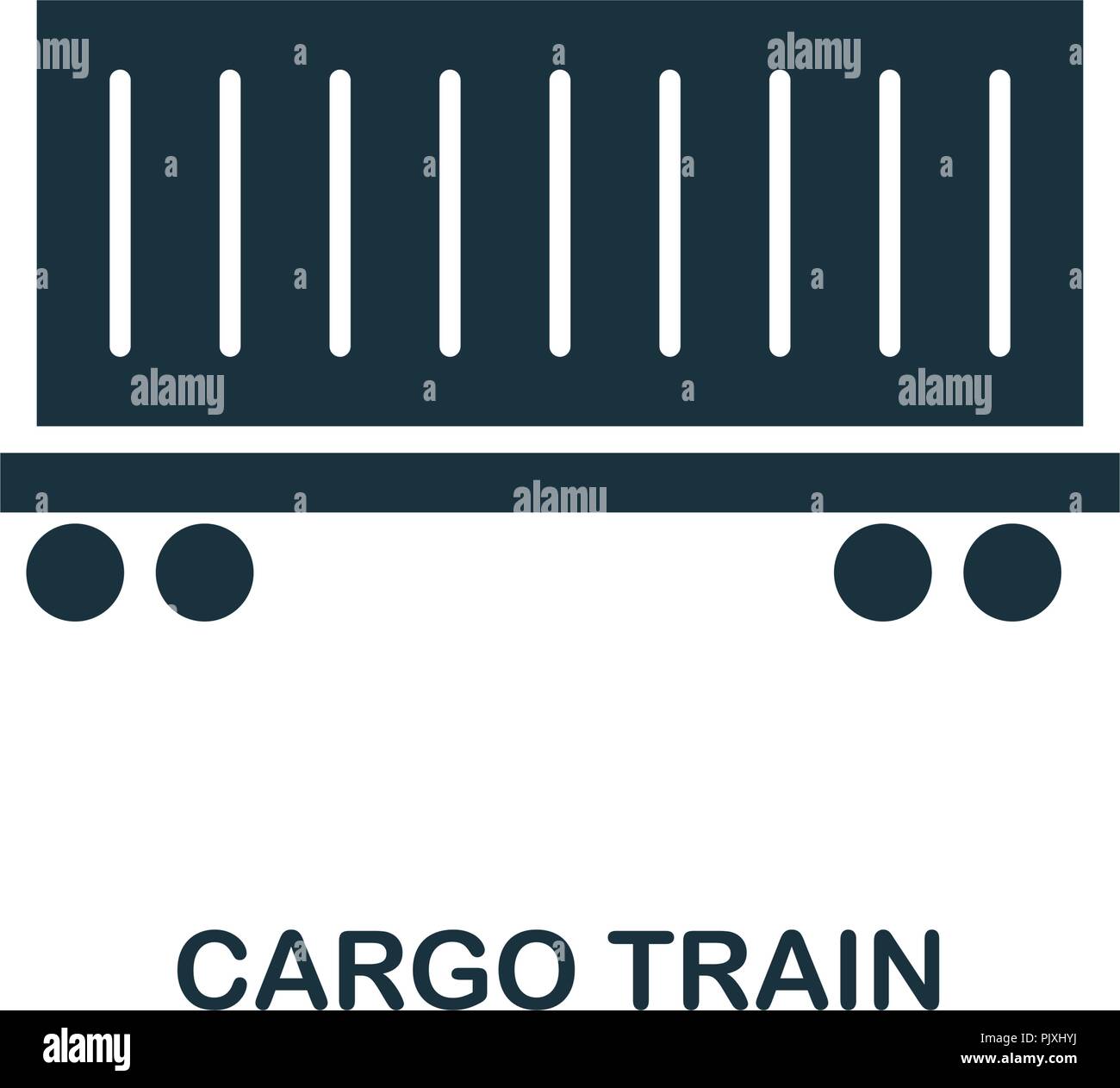 Cargo Train icon. Monochrome style design from logistics delivery ...