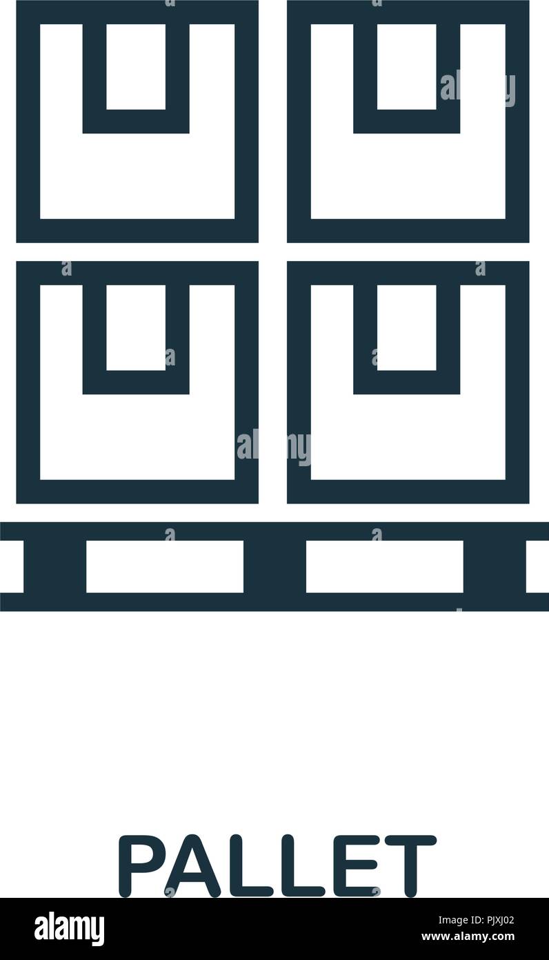 Pallet Icon Monochrome Style Design From Logistics Delivery Collection Ui Pixel Perfect
