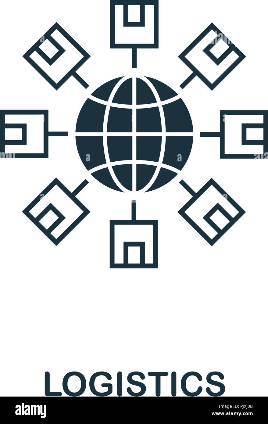 Logistics icon. Monochrome style design from logistics delivery ...