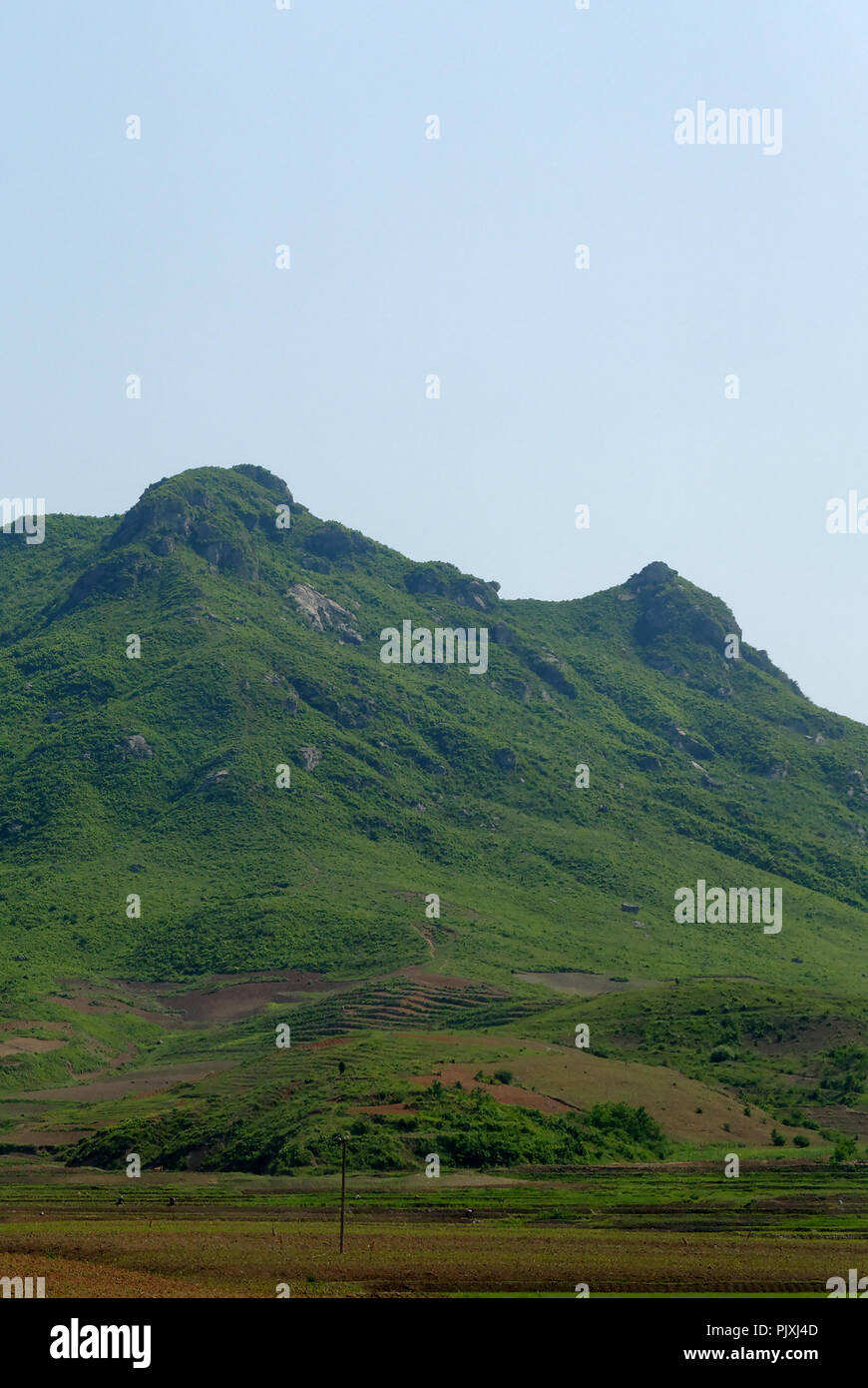 Craggy peaks of a mountain ridge, North Korea Stock Photo - Alamy