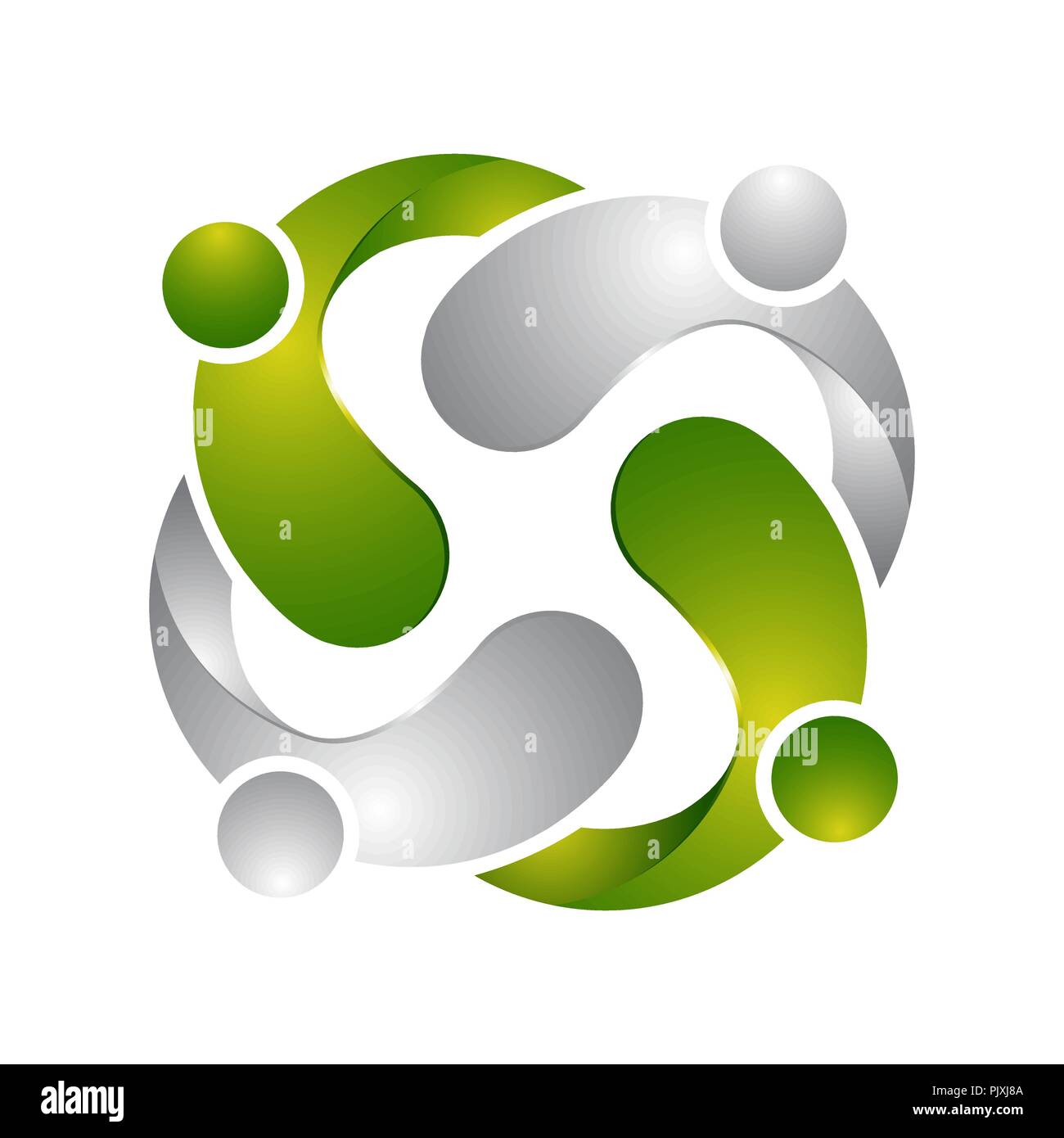 3d Abstract people icons and symbols. Technology people icon logo Stock ...