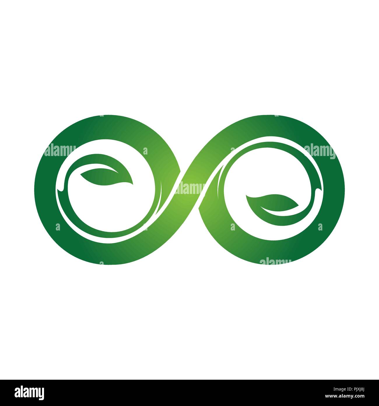 green eco Infinity symbol icons vector illustration. Unlimited ...