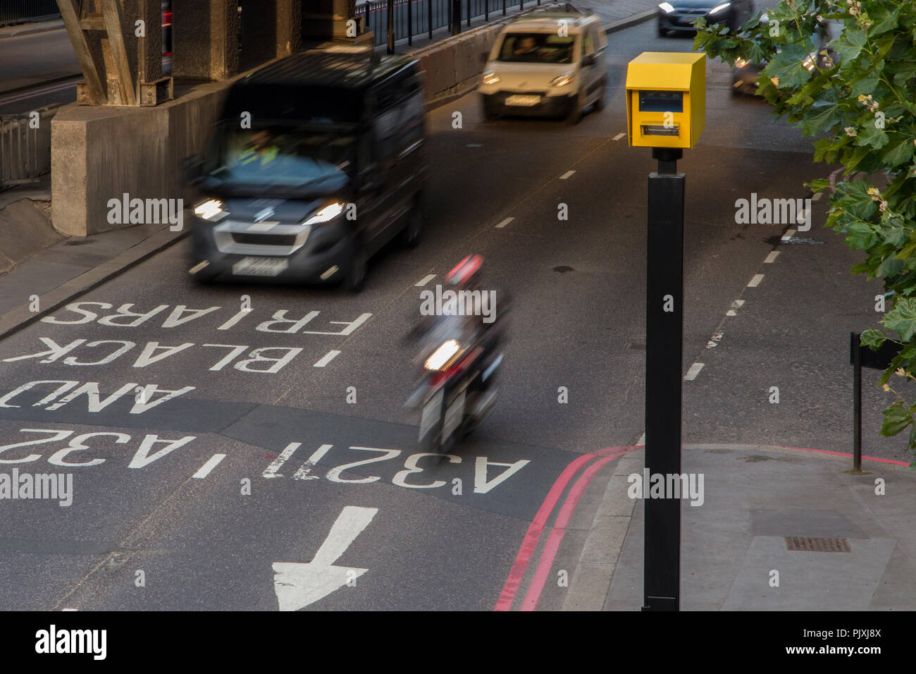 cars speeding through a speed trap in central London Stock Photo - Alamy