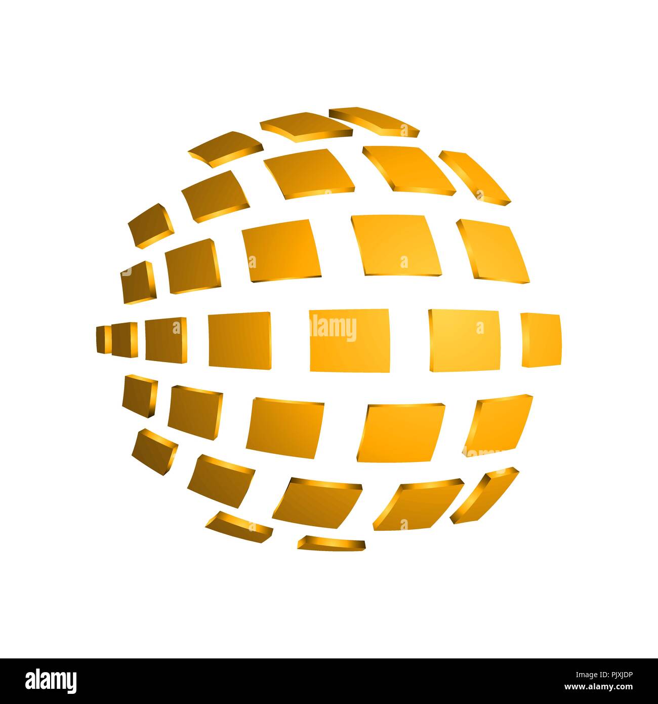 3D Square Abstract Sphere vector illustration. Modern 3d effect design ...