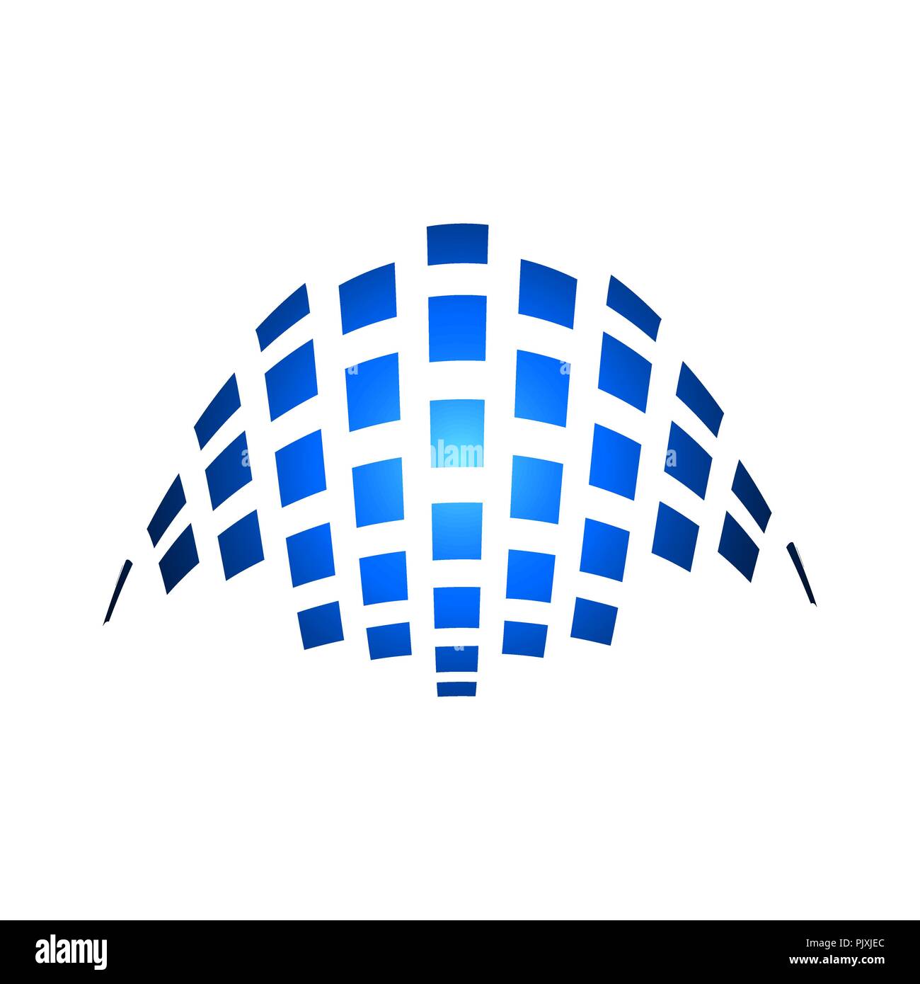 3D Square Abstract Sphere vector illustration. Modern 3d effect design ...