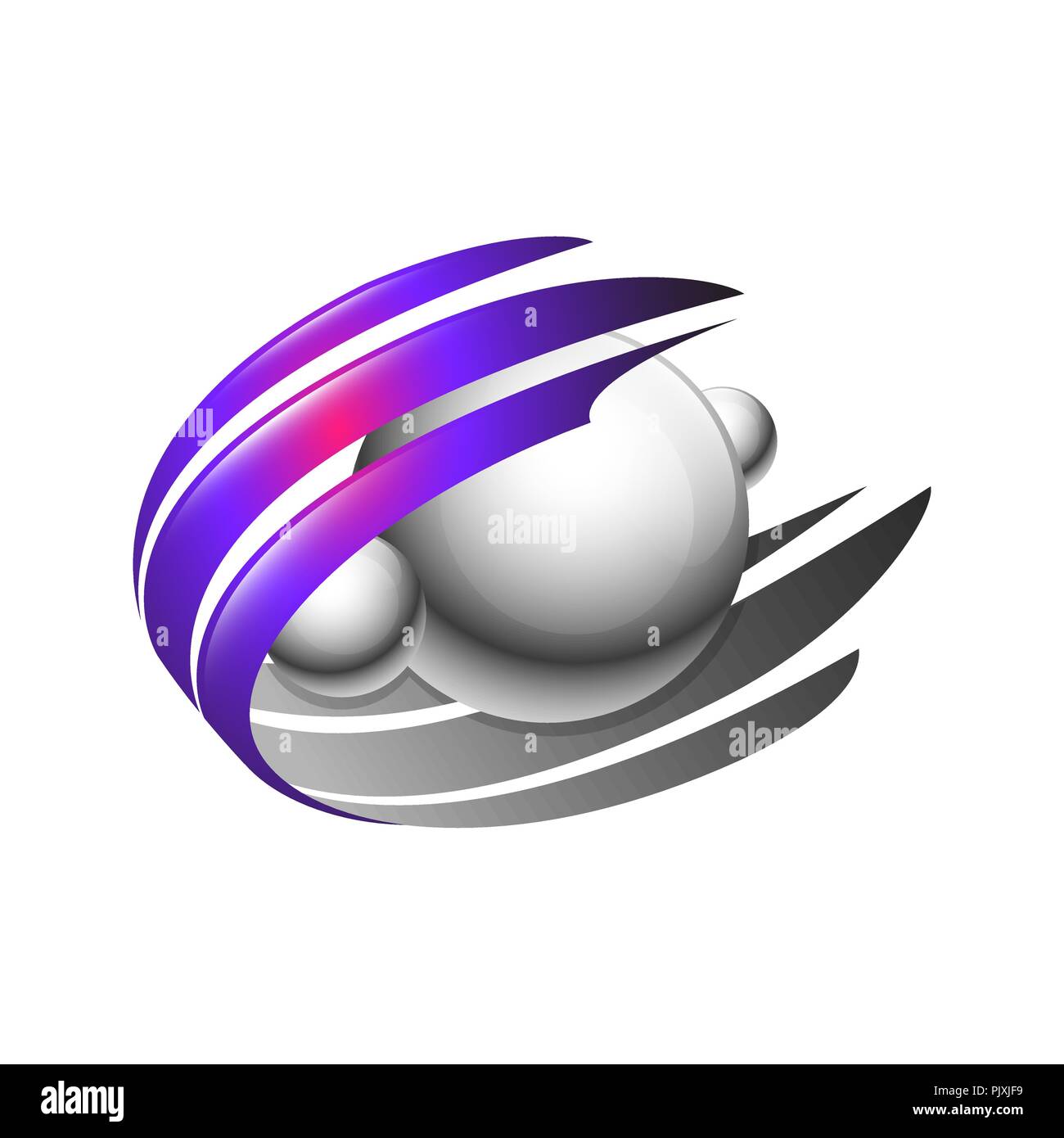 Creative abstract 3d orbit sphere vector logo design template element ...