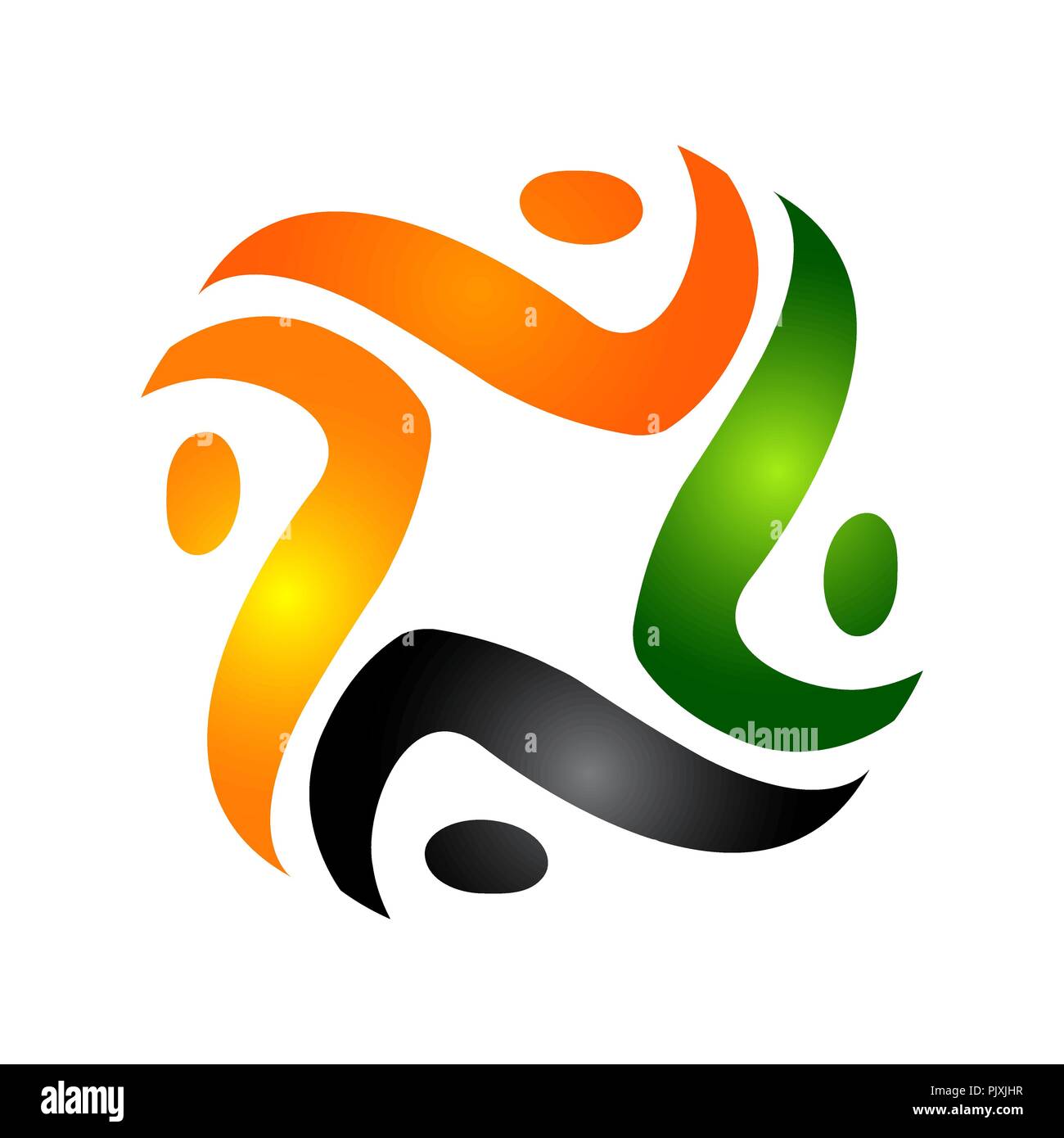 Human character vector logo concept illustration. Abstract man figure ...